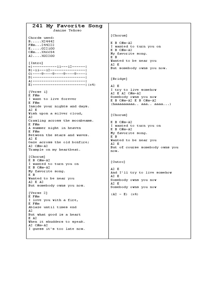 241 My Favorite Song | PDF