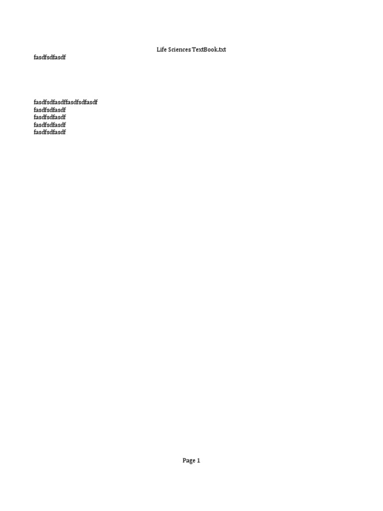 Life Sciences Textbook Overview | PDF