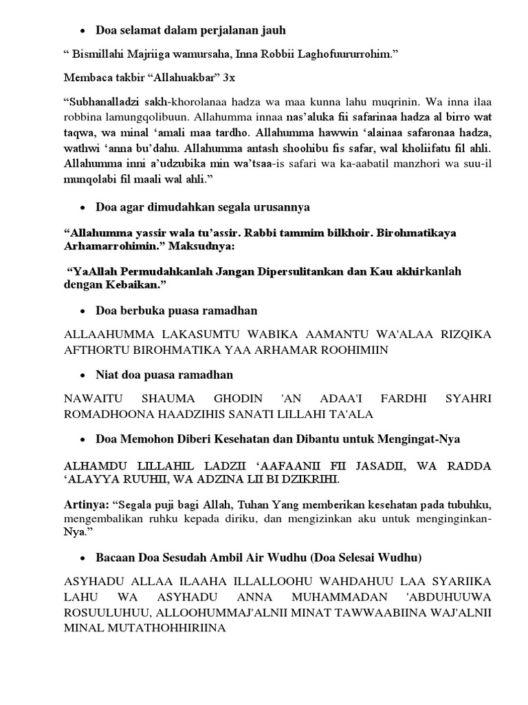 Doa Selamat | PDF