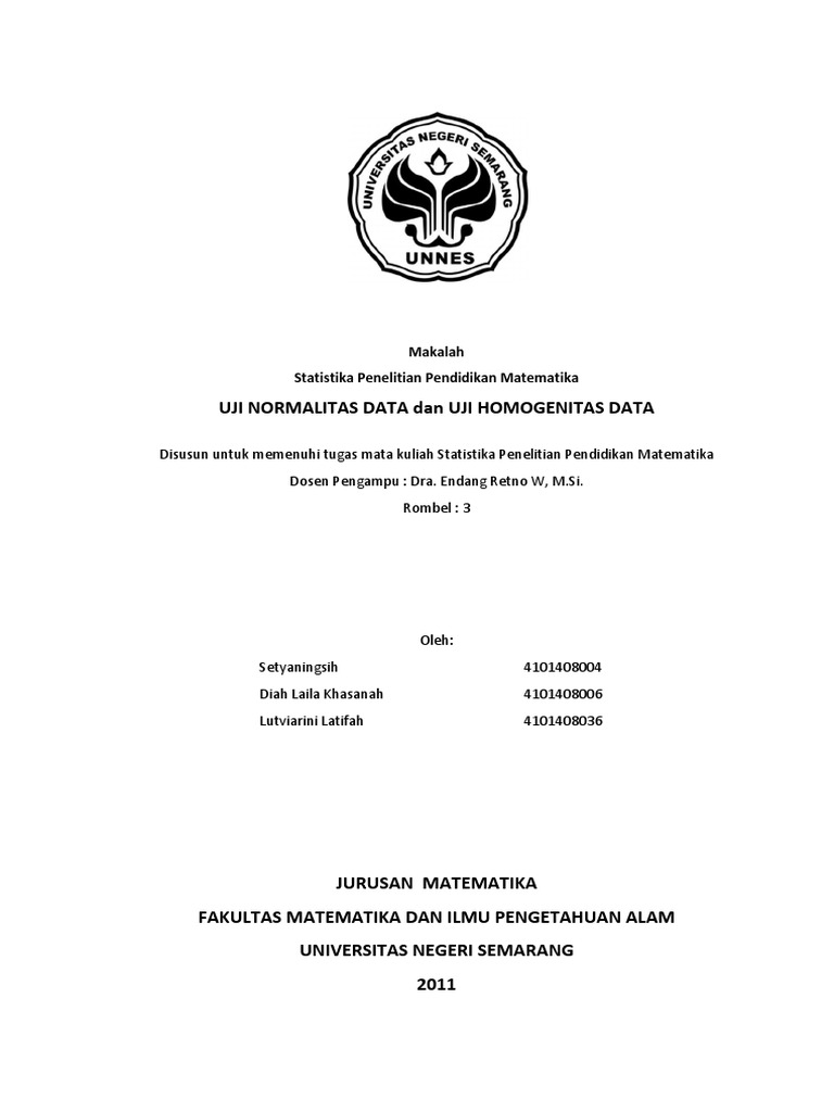 Normalitas Dan Homogenitas Data | PDF | Metode & Bahan Ajar