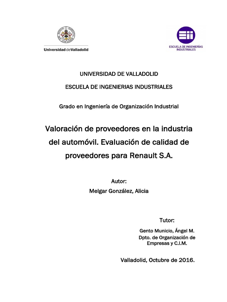 TFG I 537 | PDF | Calidad (comercial) | Industrias