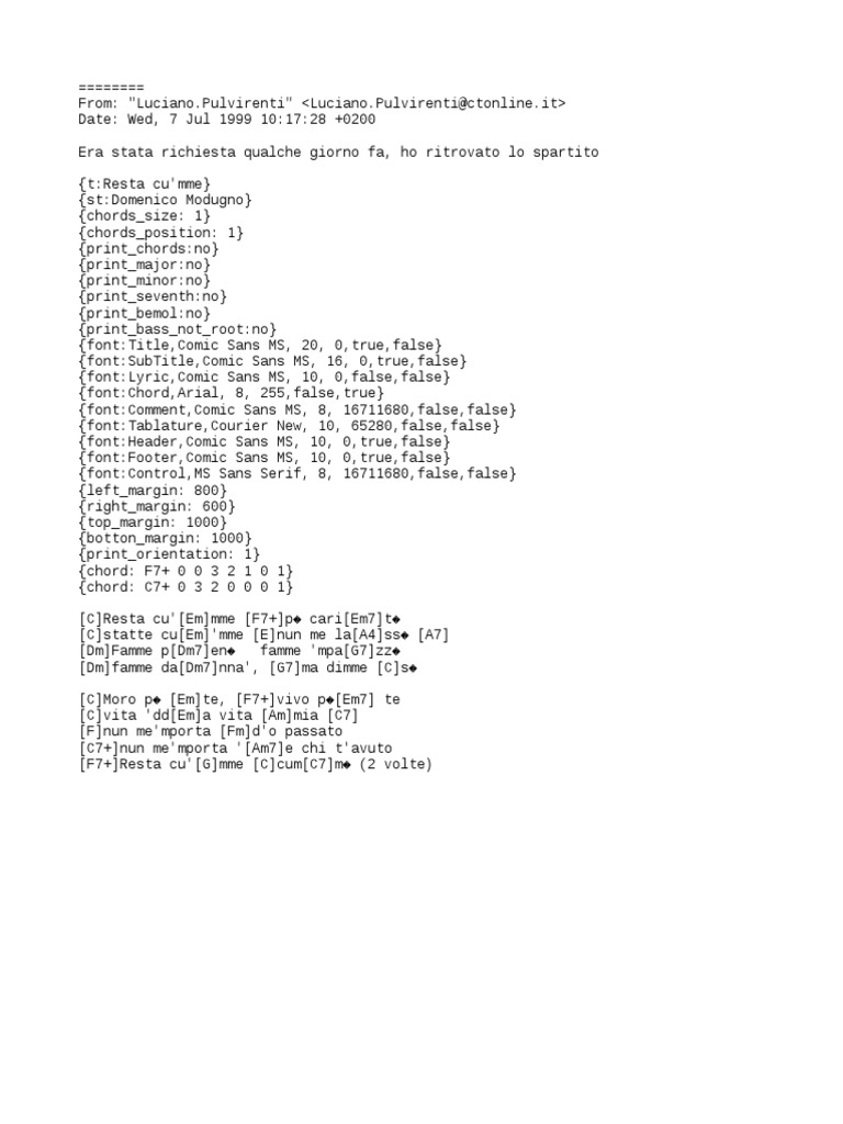 Resta Cu'Mme - Pro | PDF