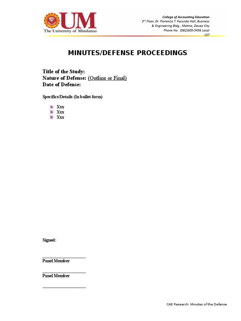 Minutes of The Defense | PDF | Business | Computers