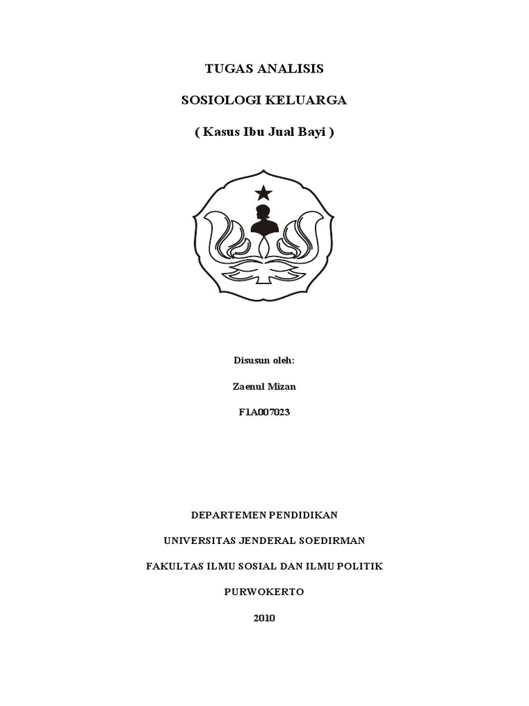 Tugas Analisis Kasus Sosiologi Keluarga | PDF