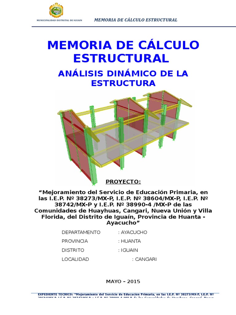 Memoria de Calculo Estructural | PDF | Fundación (Ingeniería) | Ingeniero civil