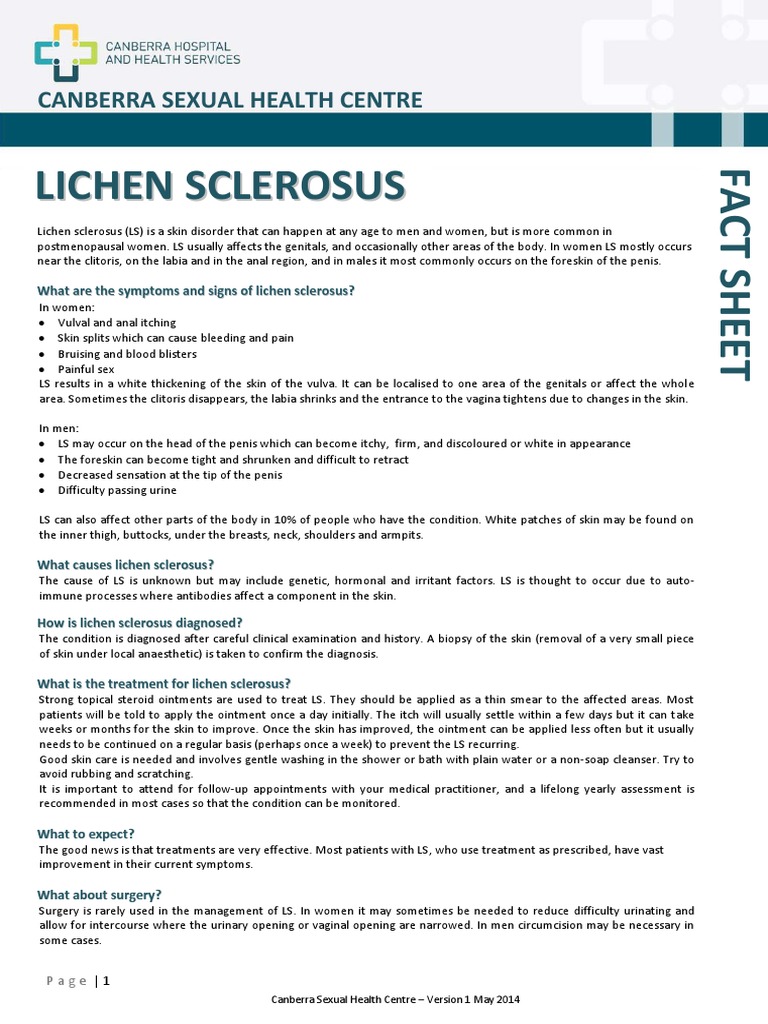 Lichen Sclerosus | PDF | Health Sciences | Diseases And Disorders
