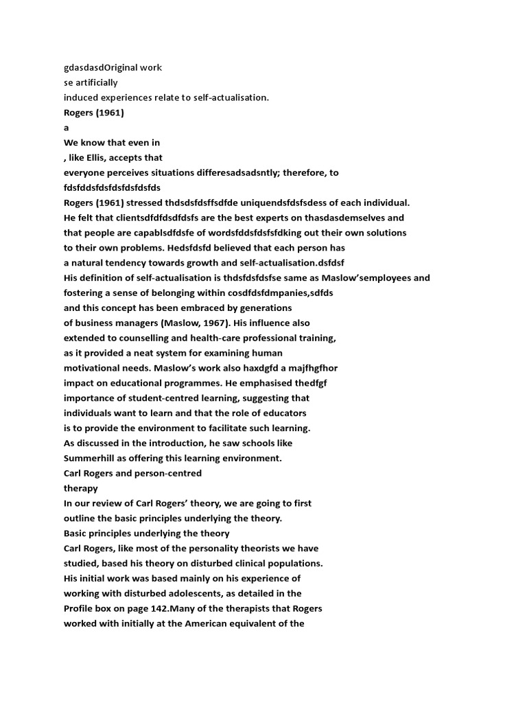 Exploring Carl Rogers' Person-Centered Therapy Approach and its Focus ...