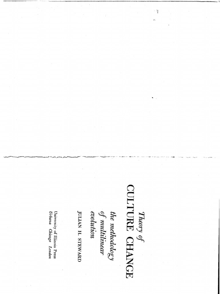 Theory of Culture Change - Julian Steward PDF | PDF