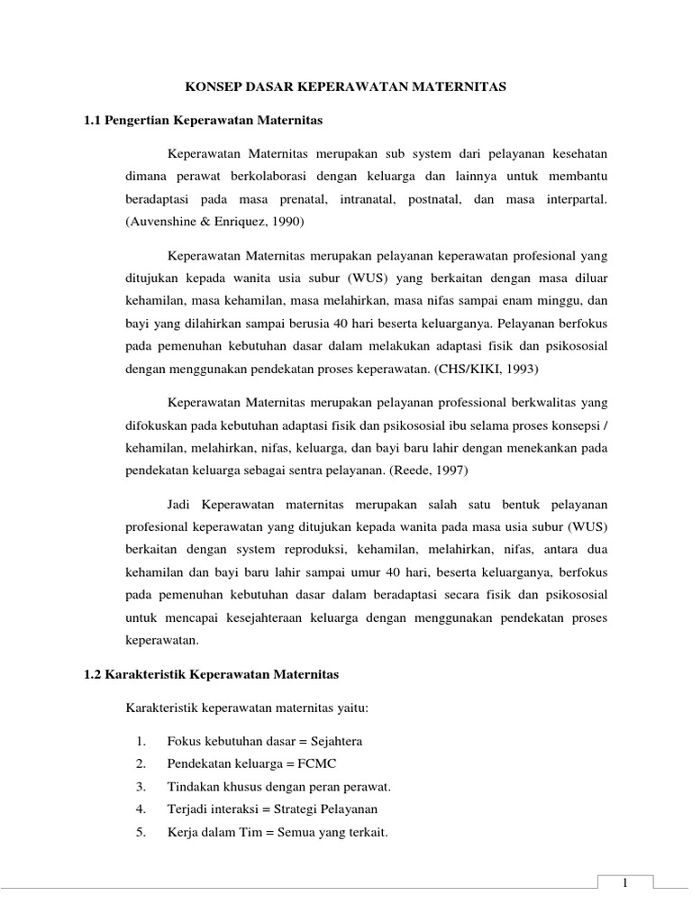 Konsep Dasar Keperawatan Maternitas | PDF | Kesehatan Holistik | Sains & Matematika