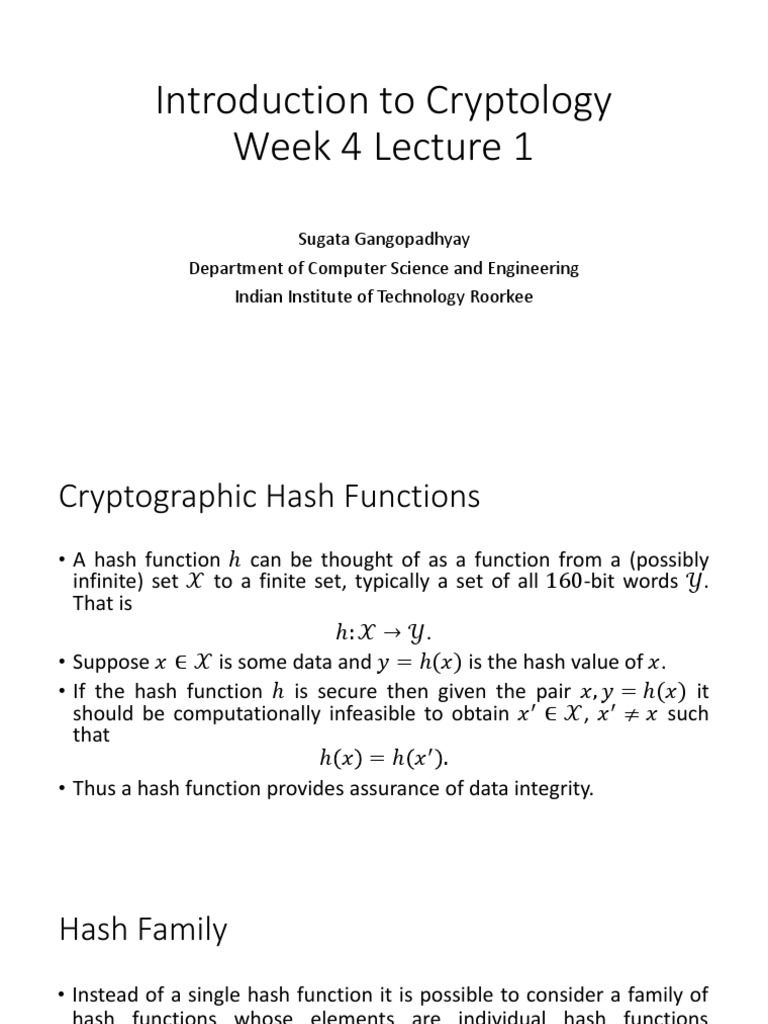 Gango Week 4 Lect 1 | PDF | Function (Mathematics) | Secure Communication