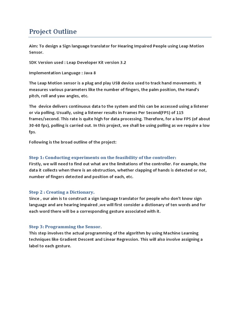 Project Outline | PDF