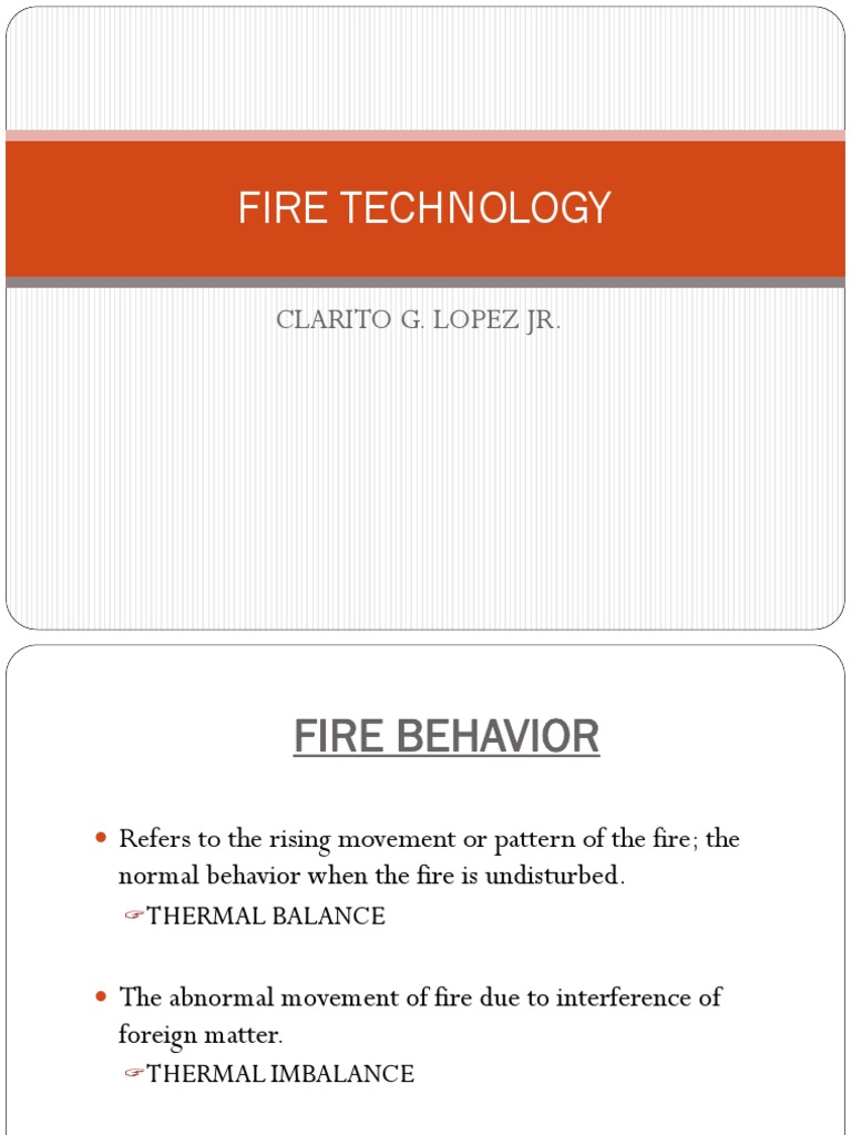 Fire Technology | Fires | Combustion