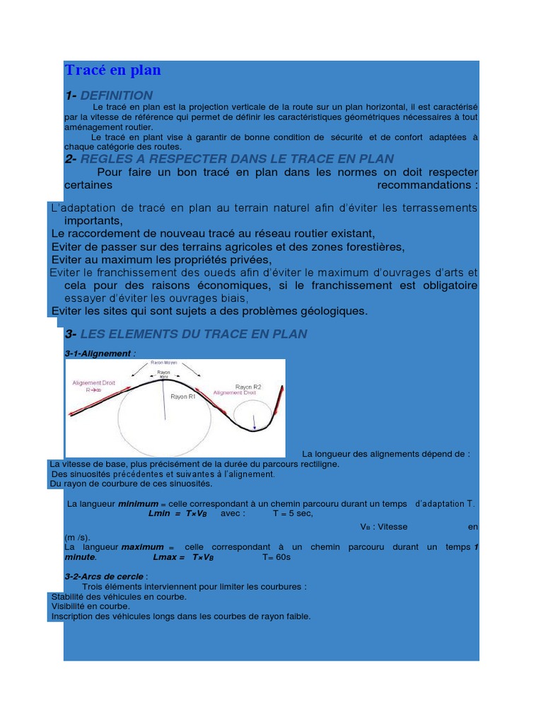 Tracé en Plan | PDF | Analyse mathématique | Géométrie analytique