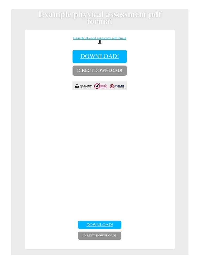 Physical Exam Documentation Example | PDF | Physical Examination ...