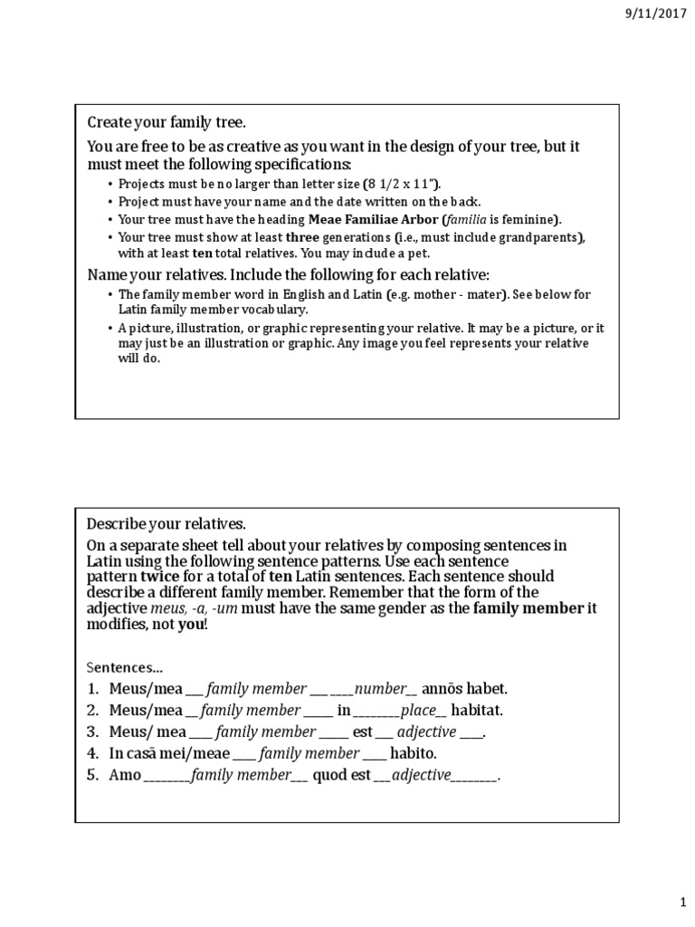 Mea Familia Arbor | PDF | Syntax | Semiotics