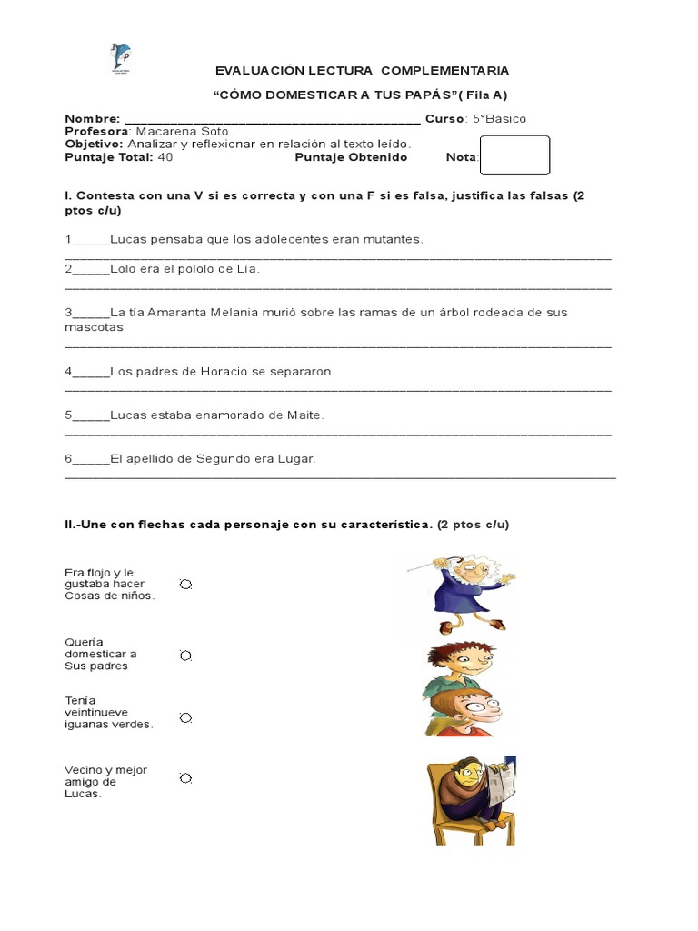 Prueba-Libro-Como-Domesticar-A-Tus-Papas 5 BASICO | PDF Prueba-Libro-Como-Domesticar-A-Tus-Papas 5 BASICO | PDF