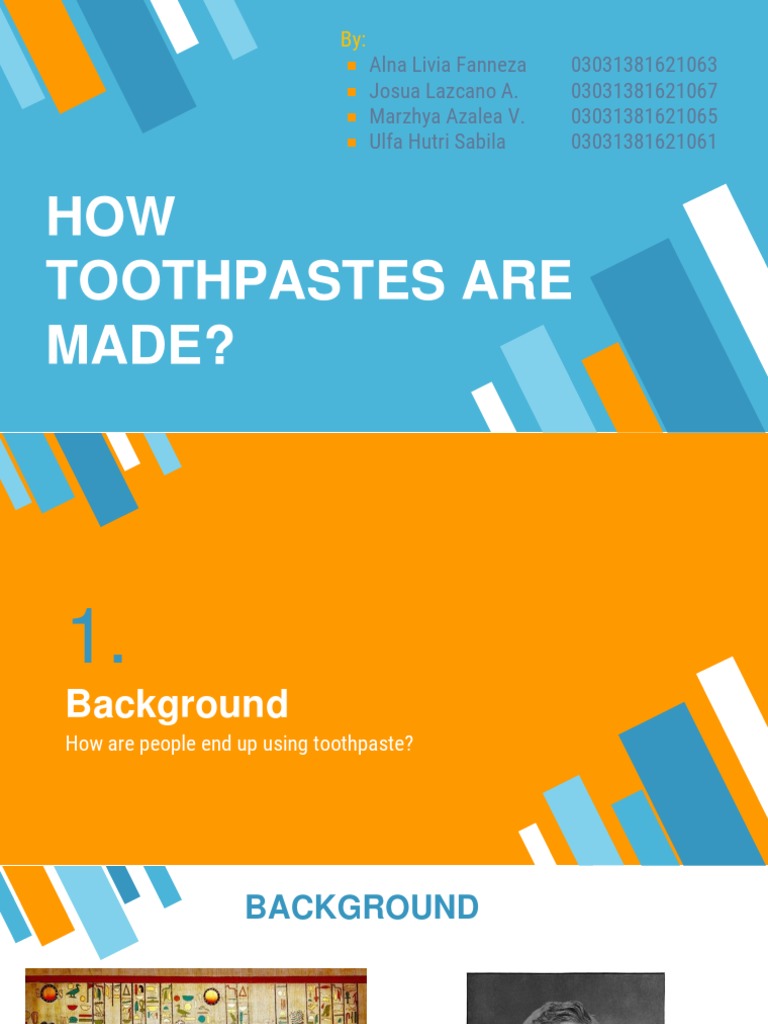 Manufacturing Process of Toothpaste | Download Free PDF | Chemical ...