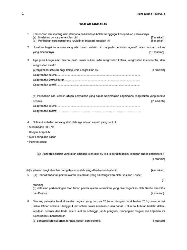 Soalan Tambahan p3 Ok | PDF