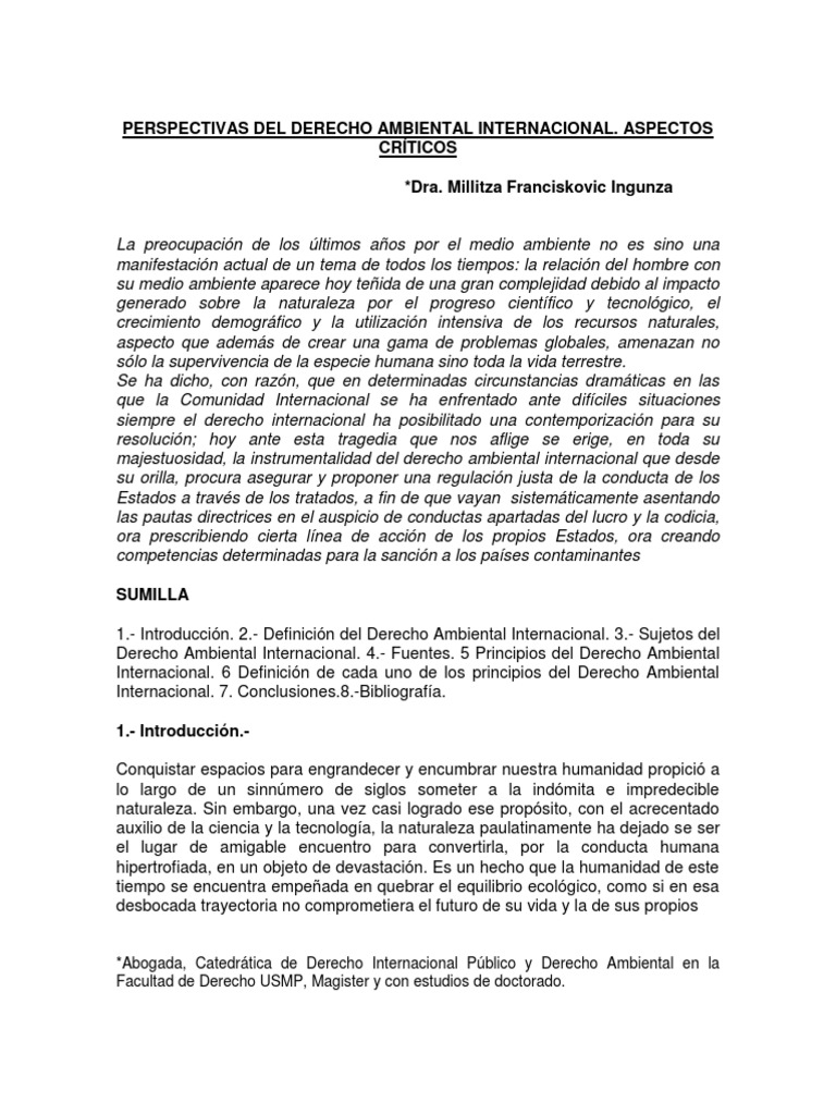 3 Artículo Perspectivas Del Derecho Ambiental Internacional - Militza ...