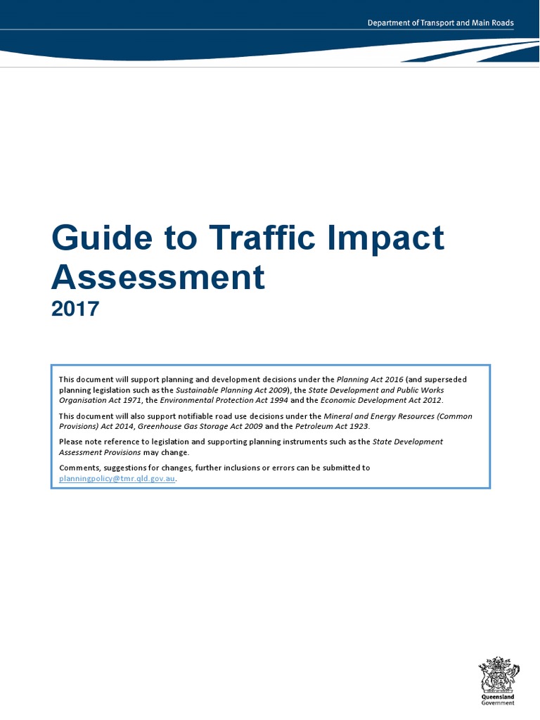 Guide To Traffic Impact Assessment | PDF | Environmental Impact ...
