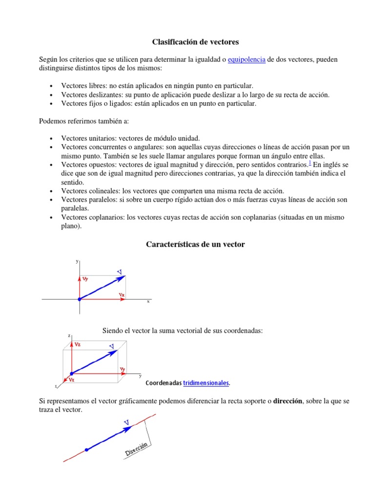 Clasificación de Vectores en Física | PDF | Ciencia y matemáticas