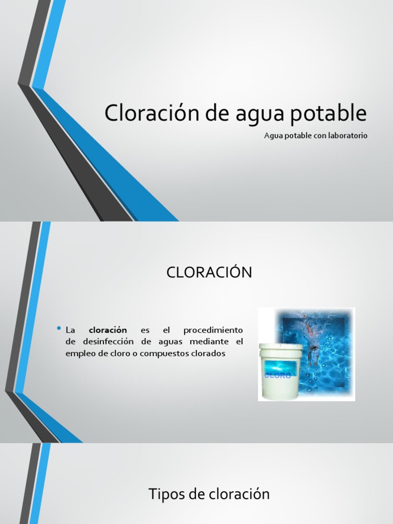 Cloración de Agua Potable: Proceso y Beneficios | PDF | Salud y bienestar