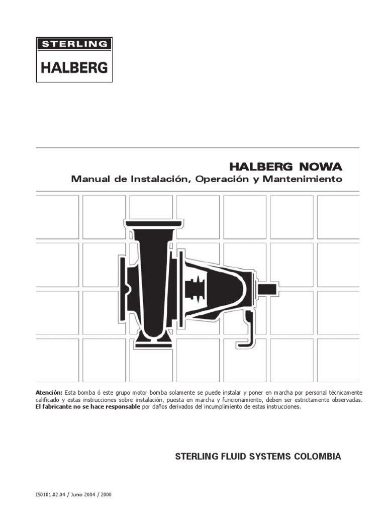 Manual de Bomba Halberg Nowa | PDF | Bomba | Válvula