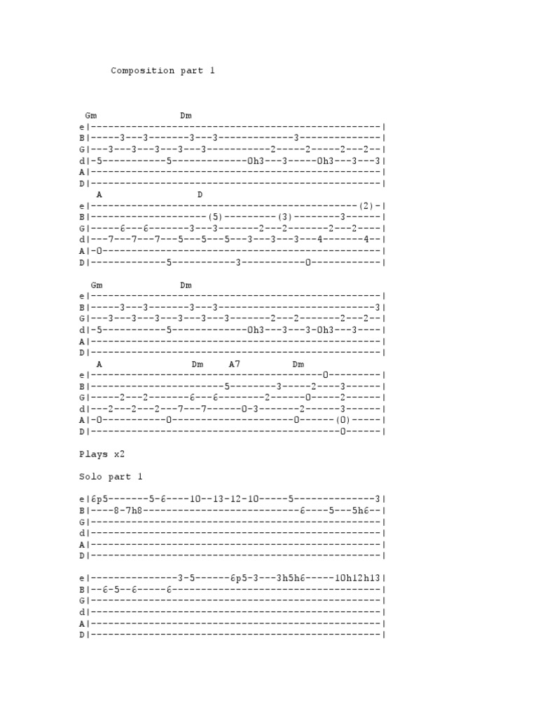 El Sol Se Recuesta Tabs 1 Klar1 | PDF | Teoría musical | Elementos de ...