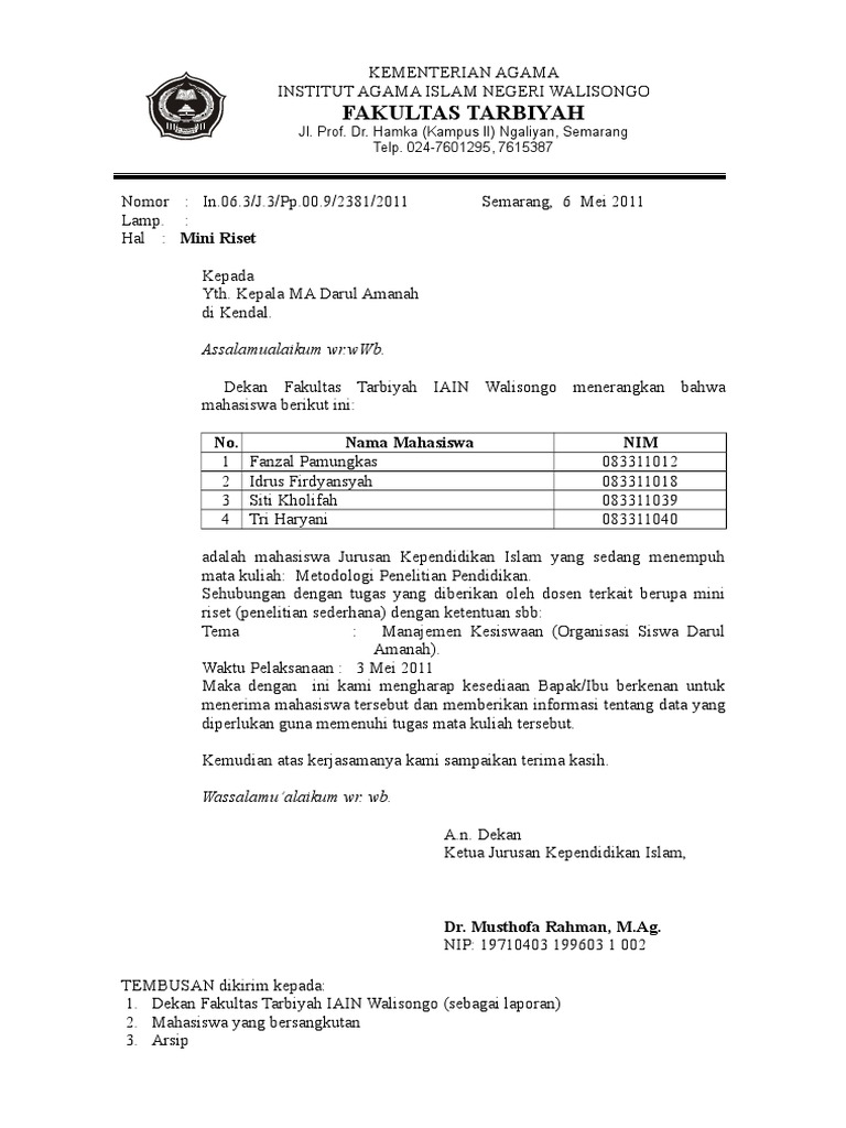 Surat Ijin Mini Riset Mei 2011 Pdf