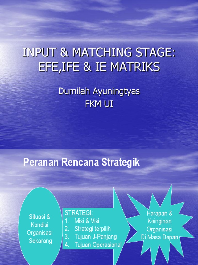 5.input - Match Stage (I) EFE-IfE-IE | PDF