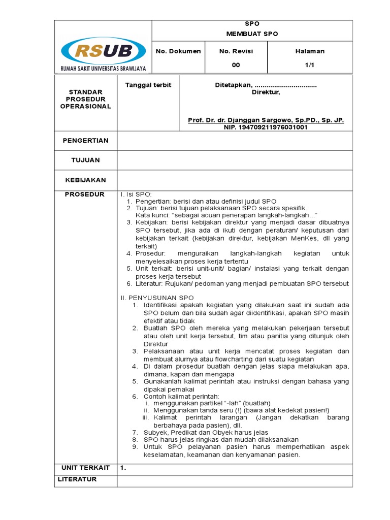 Prosedur Pembuatan SPO yang Efektif | PDF
