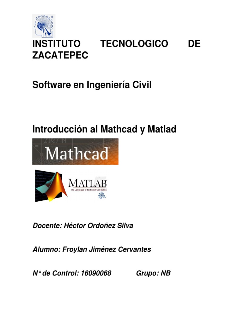 Mathcad y Matlab | PDF | Matlab | Matriz (Matemáticas)