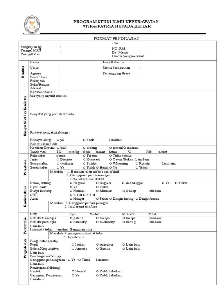 Form Format Pengkajian ICU | PDF