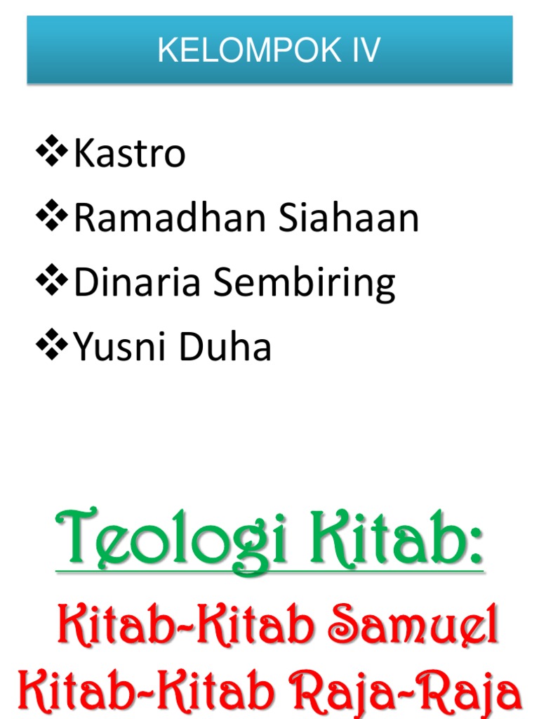 Teologi dan Sejarah Kitab Samuel | PDF | Perjalanan