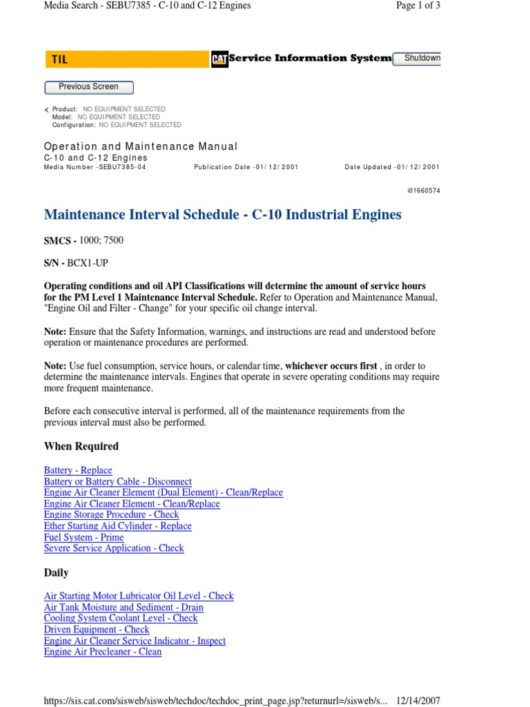 Maintenance Interval Schedule | Download Free PDF | Motor Oil | Engines