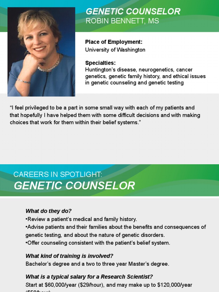 Genetic Counselor Robin Bennett Slides | PDF