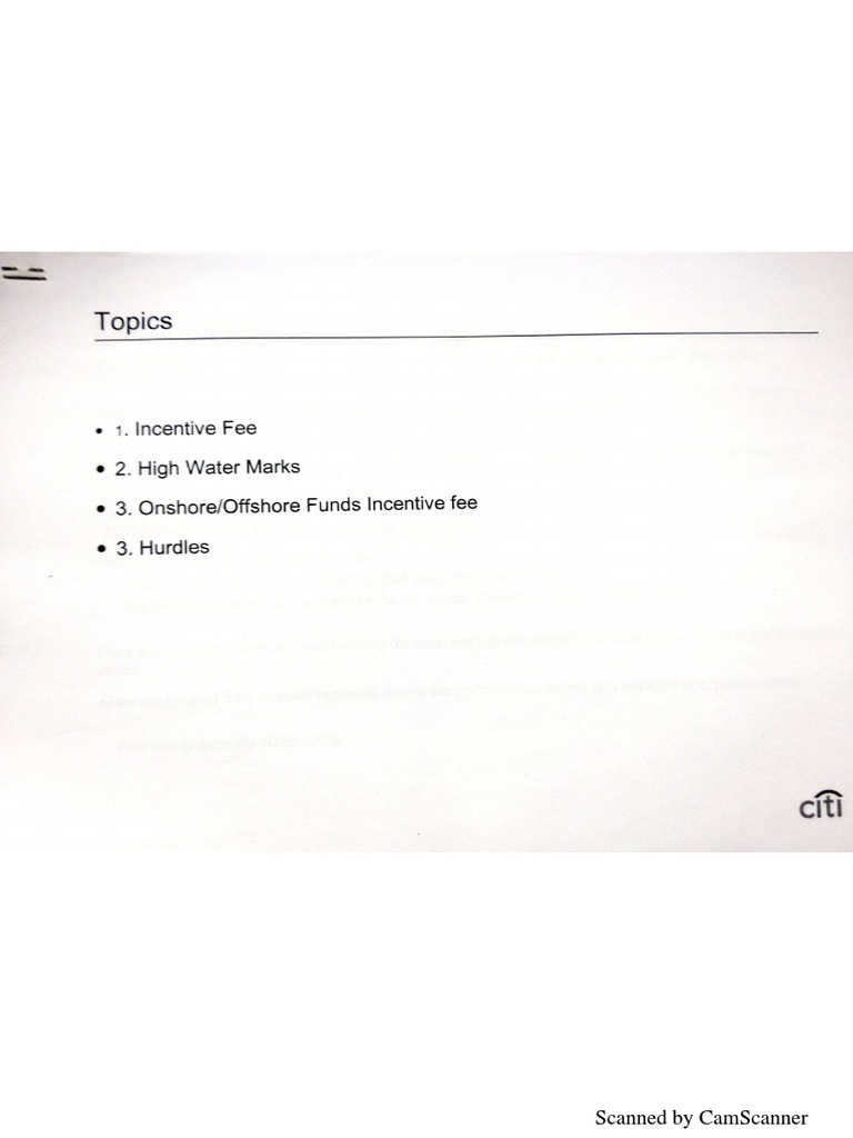 Incentive Fees | PDF