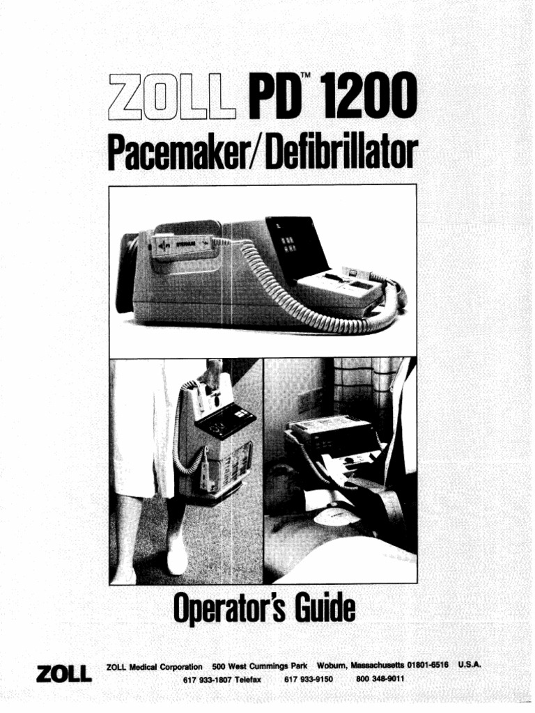 ZOLL Pacemaker/Defibrillator Guide | PDF | Artificial Cardiac Pacemaker ...