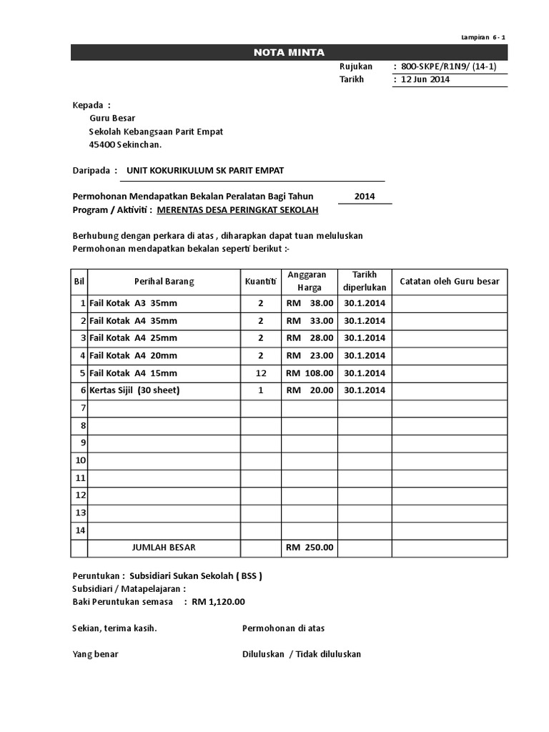 Nota Minta 2017 - Merdeka | PDF