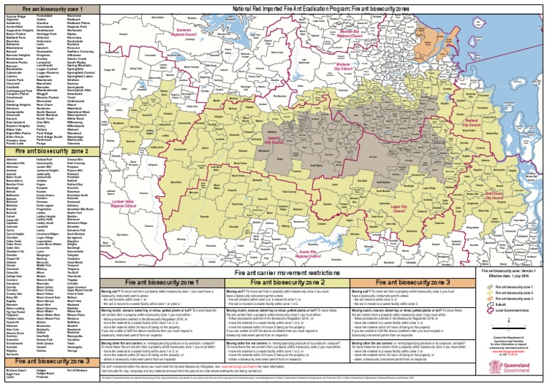 Fire Ant Biosecurity Zone Map 1 July 2016 | PDF