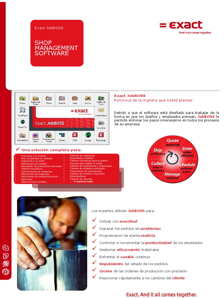 Exact JobBOSS Brochure Es 2016 | PDF | Software | Calidad (comercial)