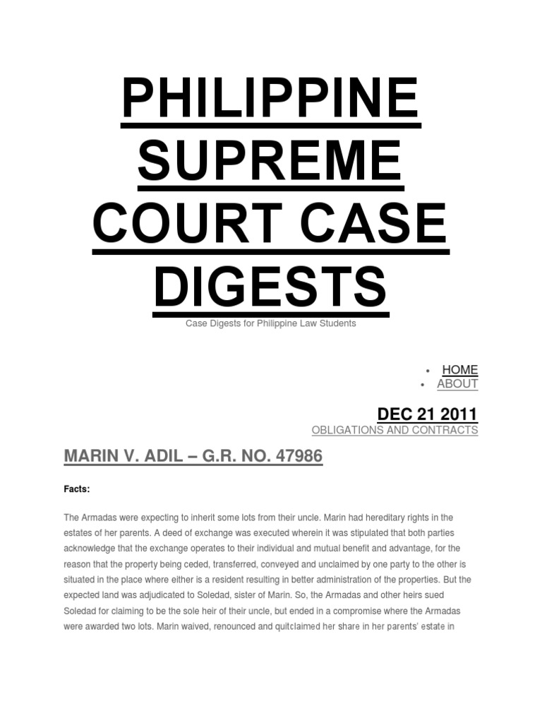 Sample Case Digest | Deed | Estoppel