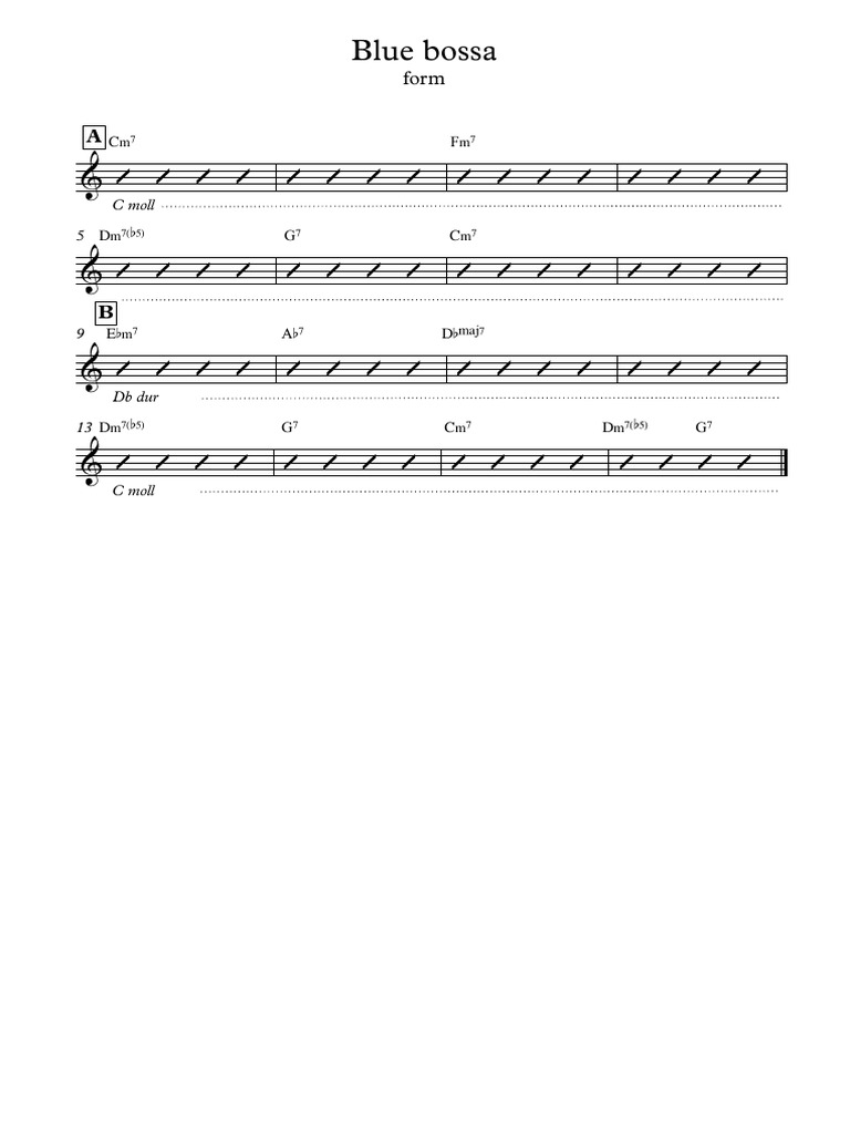 A Concise Guide to the Chord Progressions and Form of the Jazz Standard ...