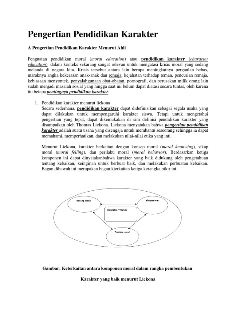 Pengertian Pendidikan Karakter Kelompok 8 | PDF