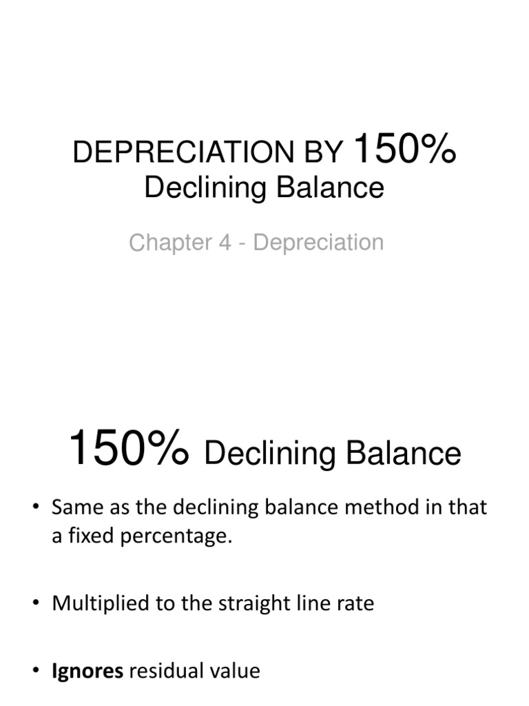 Sample Report on 150% declining balance | Depreciation | Financial ...