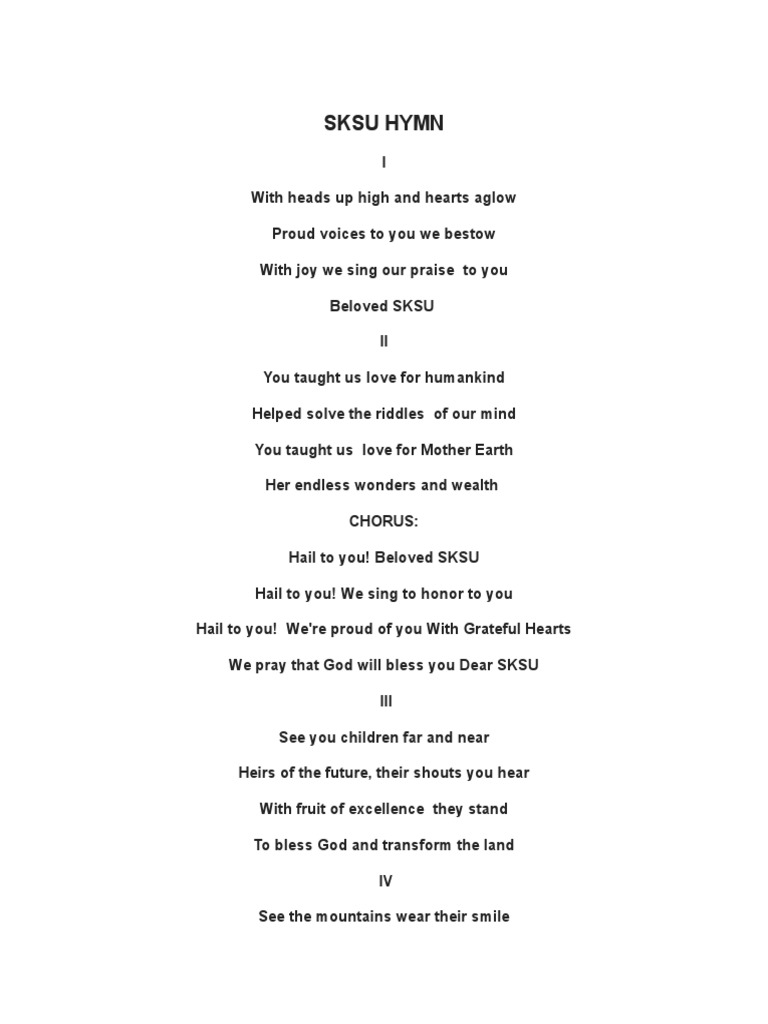 SKSU HYMN