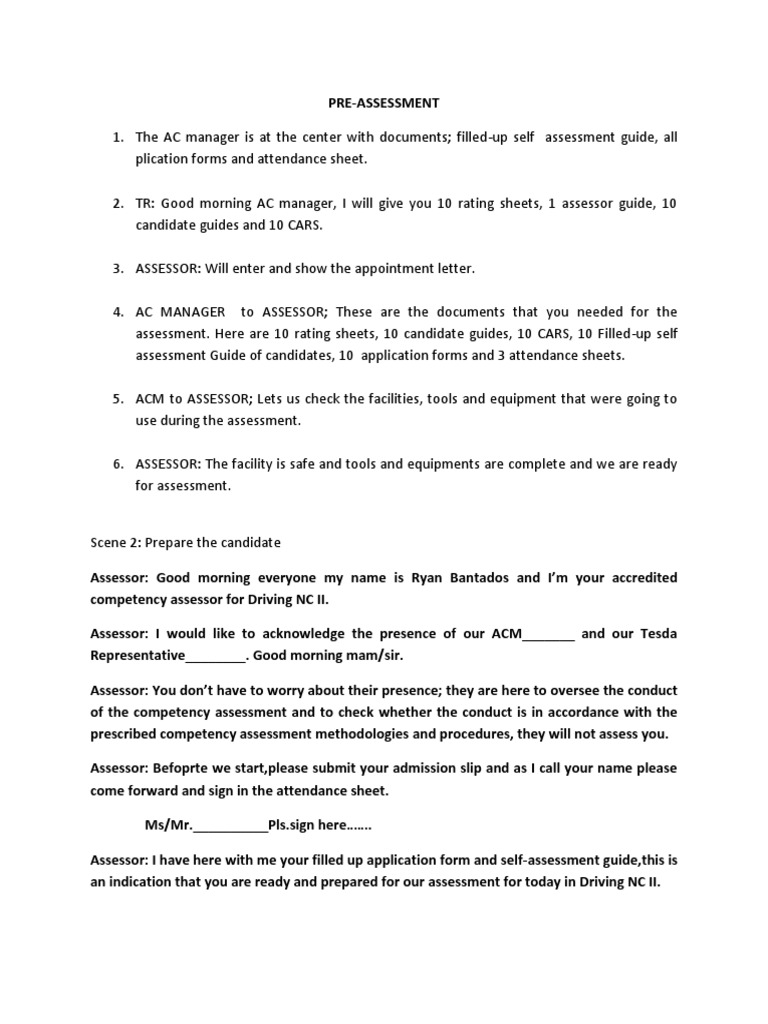 Script Conduct | Educational Assessment | Competence (Human Resources)