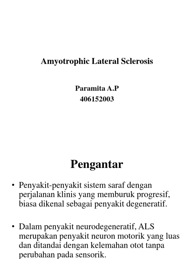 Panduan Lengkap tentang ALS | PDF