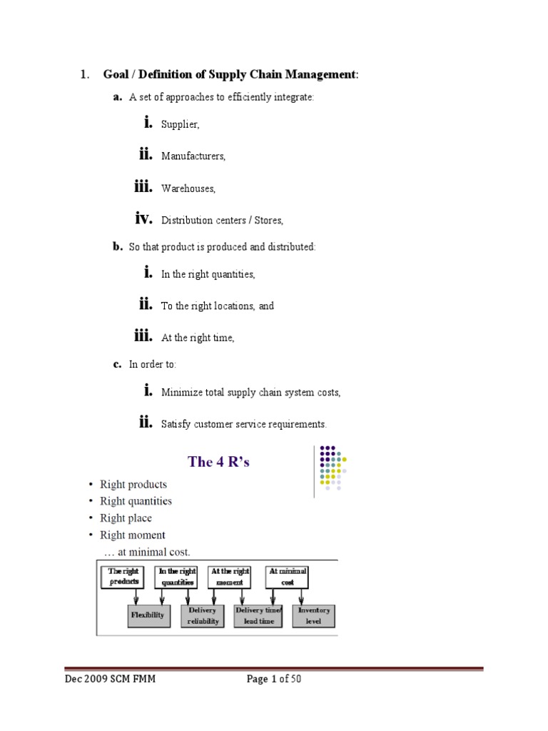 Supply Chain Management Note | PDF | Business | Supply Chain Management