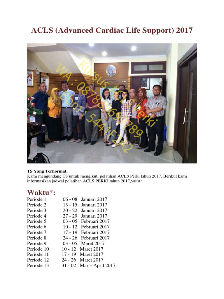 Pelatihan ACLS PERKI 2017 Jakarta | PDF | Karier & Perkembangan